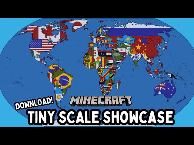 Tiny Scale World Flag Map In MInecraft! Minecraft Map