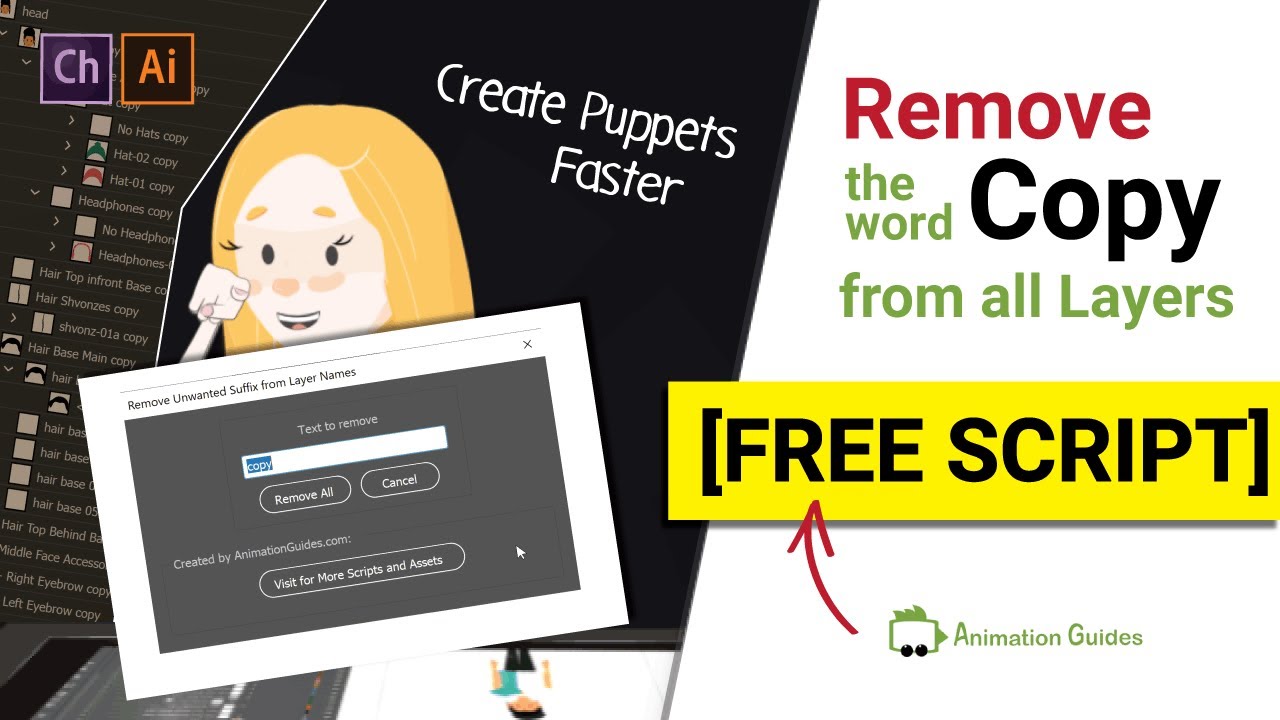 Remove the Unwanted “Copy”  Suffix from All Layers in Illustrator [Download Free Script]