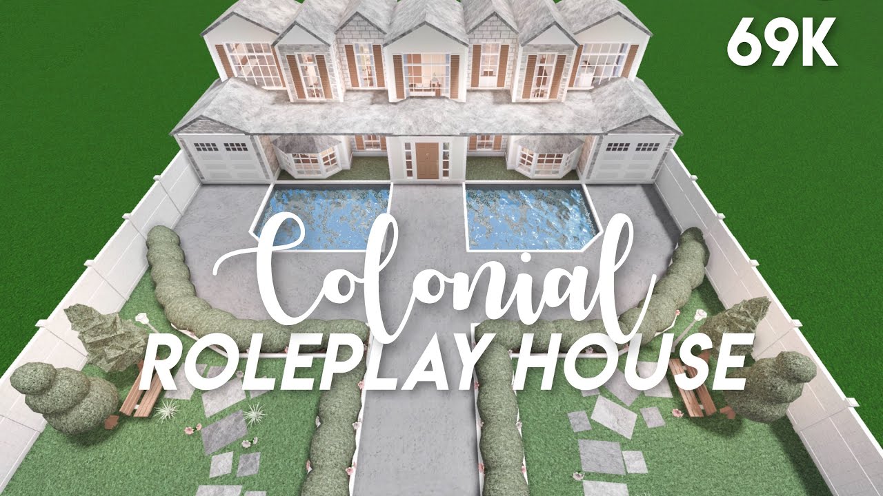 Colonial roleplay house - Bloxburg speedbuild