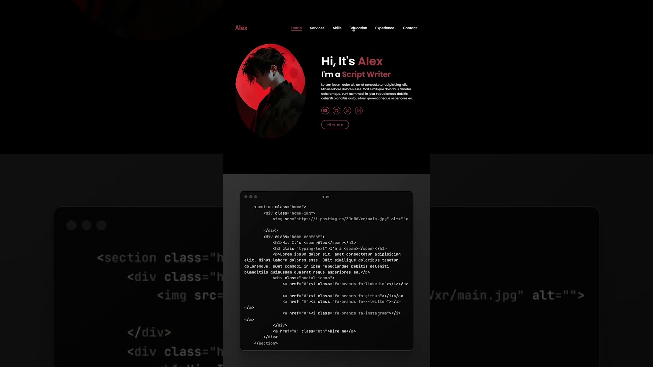 Developer Landing Page #webleb #code #coding #developer #frontend #html #javascript