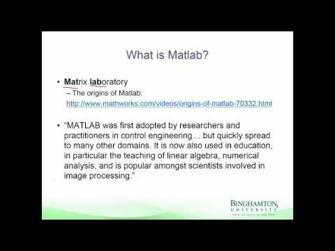Note Set M01 Intro to MATLAB