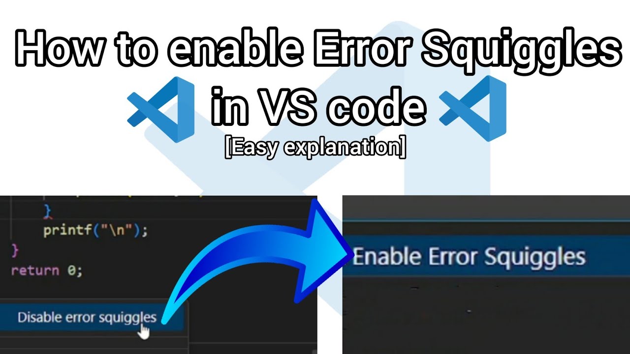 How to enable Error Squiggles in VS Code (easy explanation)