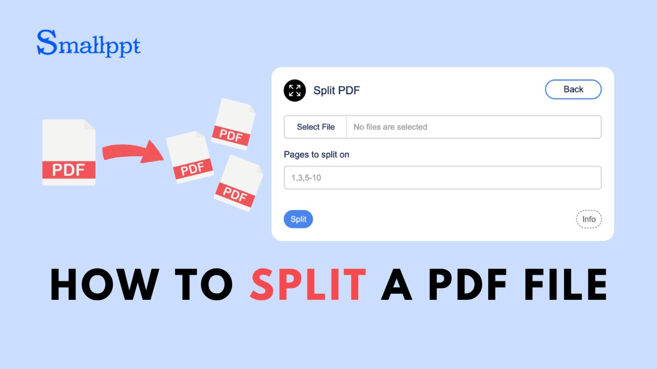 How to Split a PDF File in Smallppt | Split PDF Files FREE