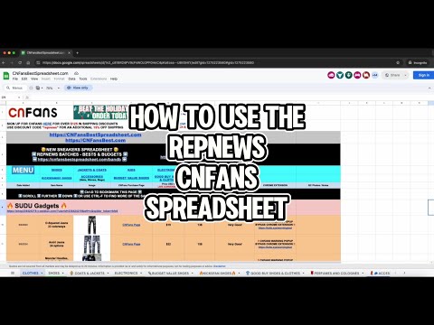 How to use the RepNews CNFans Best Spreadsheet - Tutorial #cnfans #tutorial