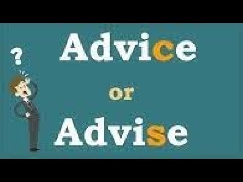 Advice vs Advise | Difference between Advice and Advise English Grammar Learning | Letstute English