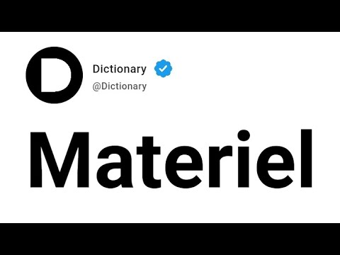 Materiel Meaning In English