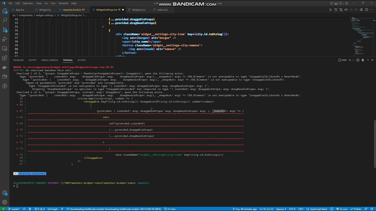 JSX.Element' is not assignable to type 'DraggableChildrenFn & ReactNode'