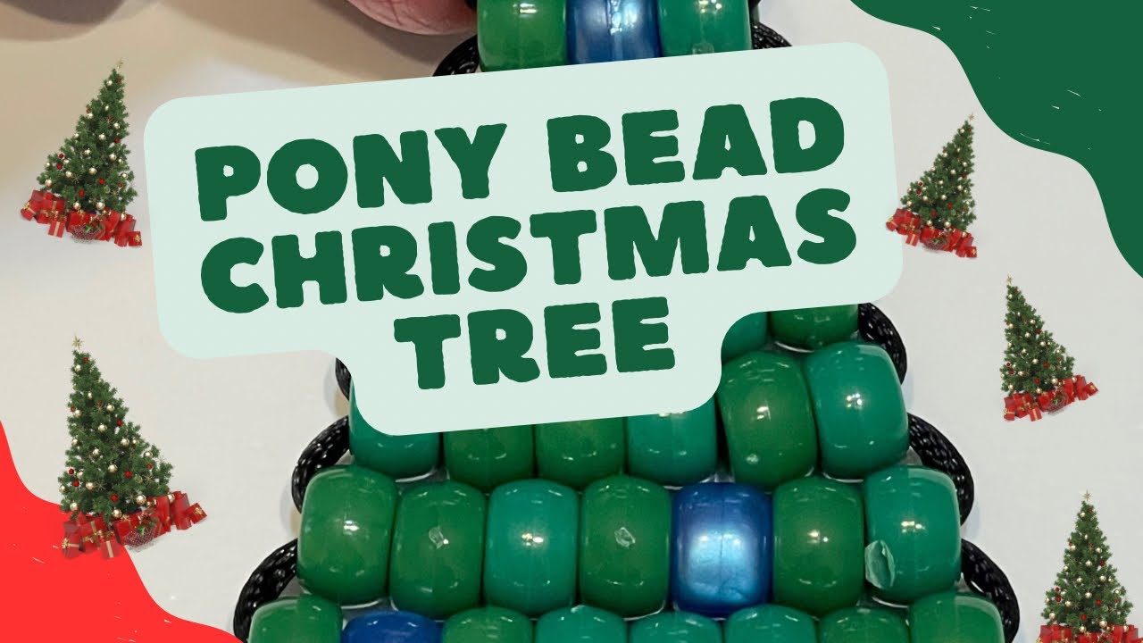 How to Make a PONY BEAD ChristmasTree🎄 #ponybeads #beadcraft #diy christmascrafts