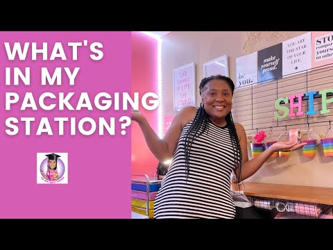 How I Organize My Packaging Station | Craft Room Organization | What's in My Shipping Station ?