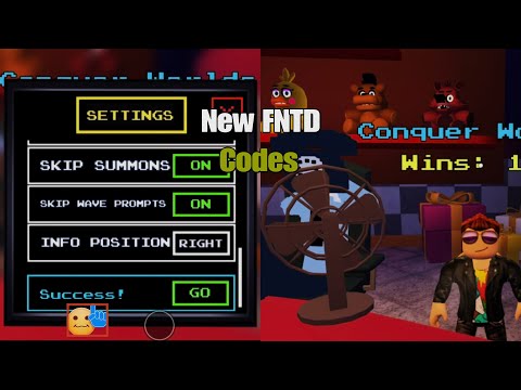 All New (Five Nights TD) Codes In Roblox