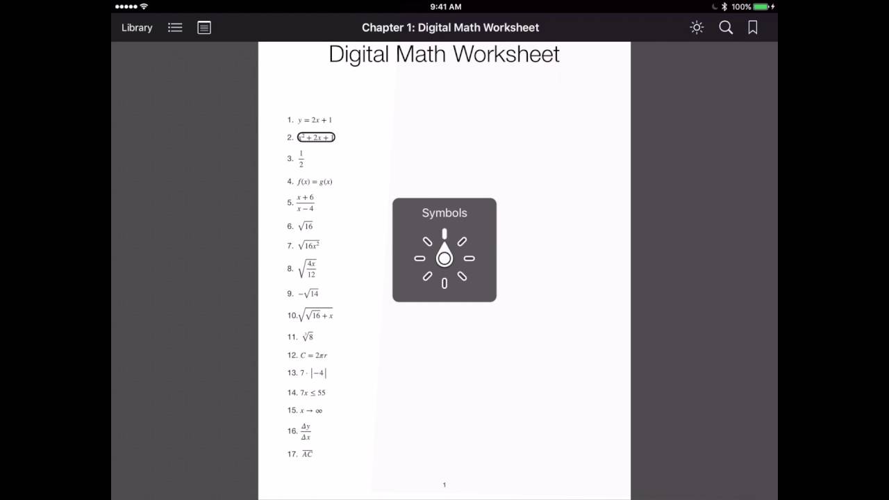 Reading worksheets with VoiceOver