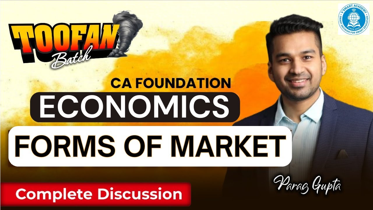 CA Foundation Economics | Ch 4 Markets (All Units) | Toofan Batch | CA Parag Gupta
