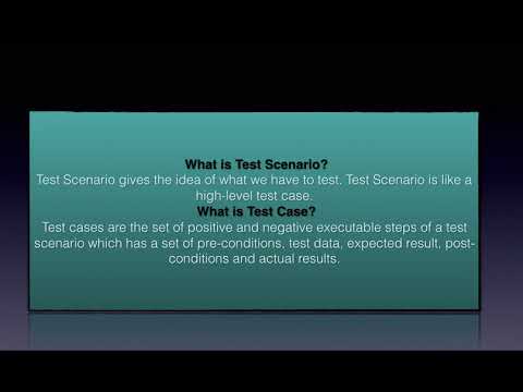 What is Test Scenario and Test Cases?