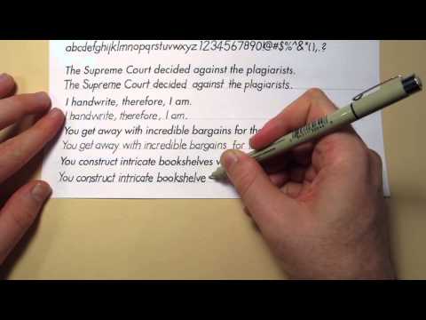 Learn to write in different fonts: Futura