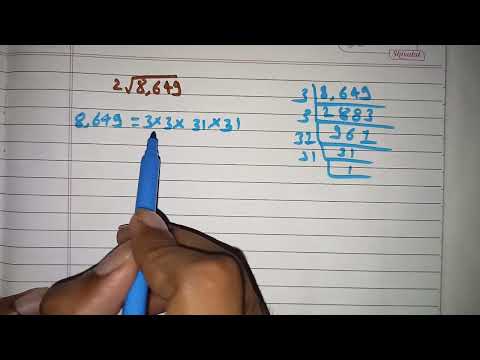 Square Root of 8649 with the help of Prime Factorisation Method 2√8649