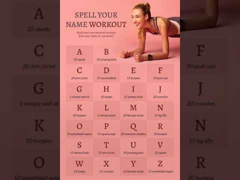 Spell Your Name..Make Your own workout#fitness #workoutathome #spelling #routine #schedule