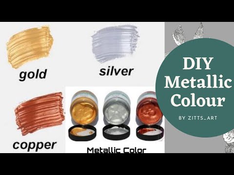 DIY colors | How to Make metallic color using Primary Colors | DIY Golden Copper & Silver Color