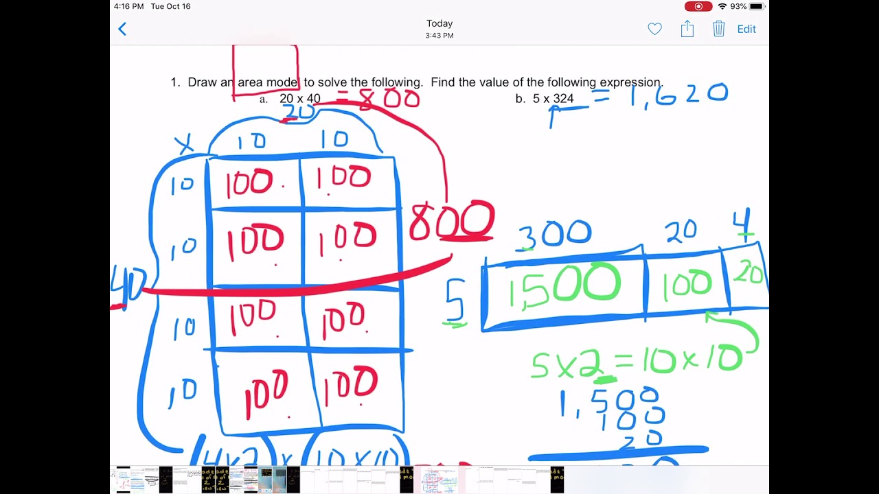 Grade 4 Engage NY mid module 3 numbers 1 and 2