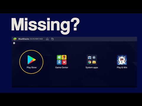 BlueStacks 5 Google Play Store icon missing or disappeared from home screen (workarounds)