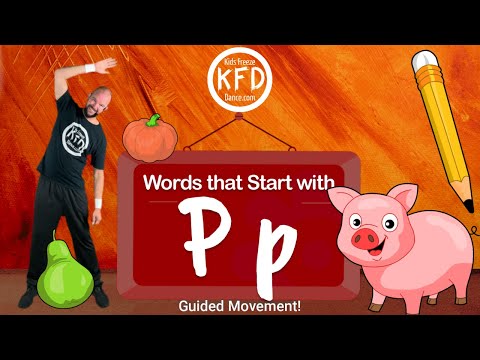 Kids Freeze Dance | Words that Start with the Letter P game, song and brain break!