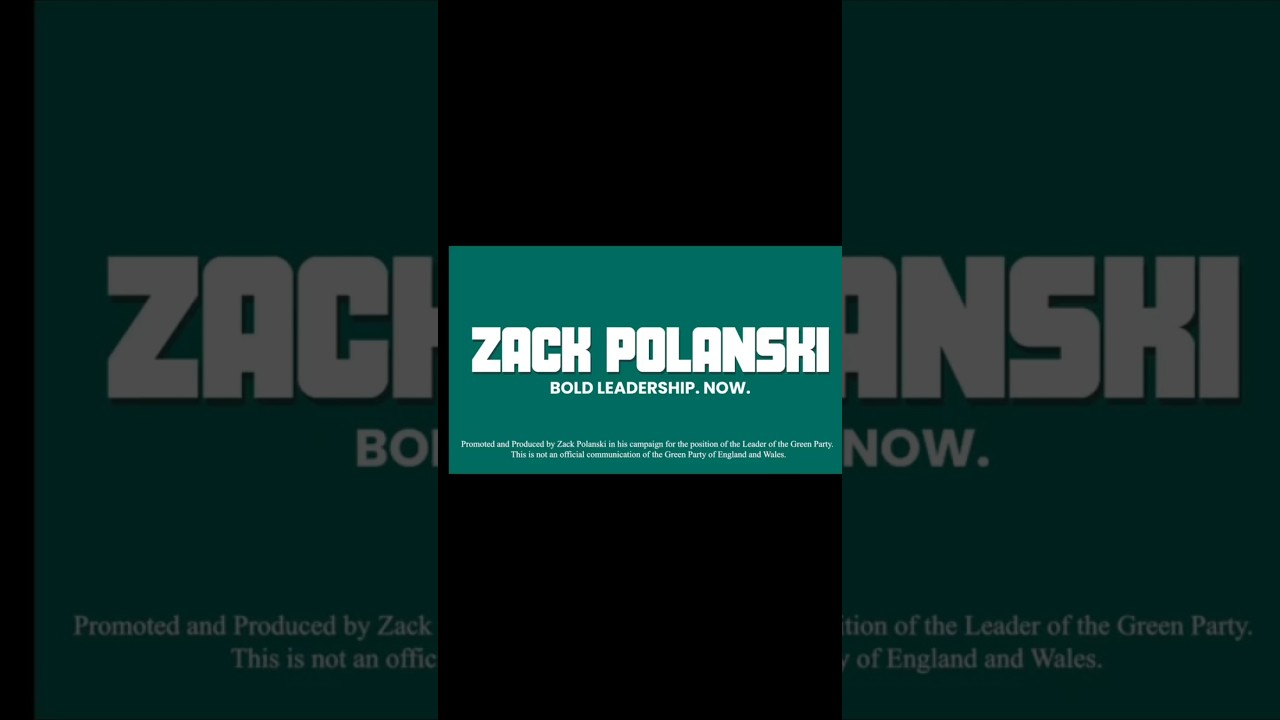 Zack Polanski announces he's running to be the next leader of the Green ...