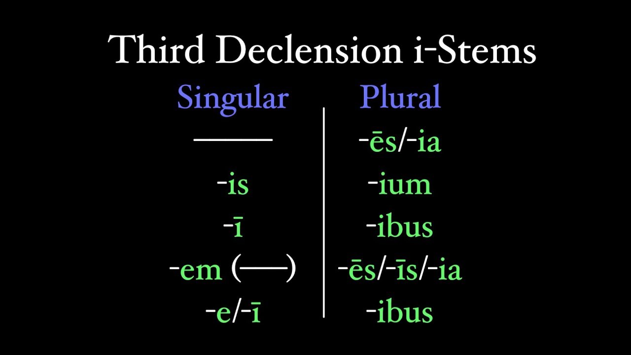 Third Declension i-Stems