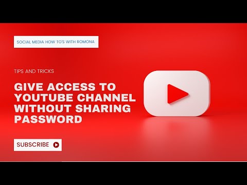 How to Give Access to YouTube Channel without Sharing Password | Setting YouTube Channel Permissions