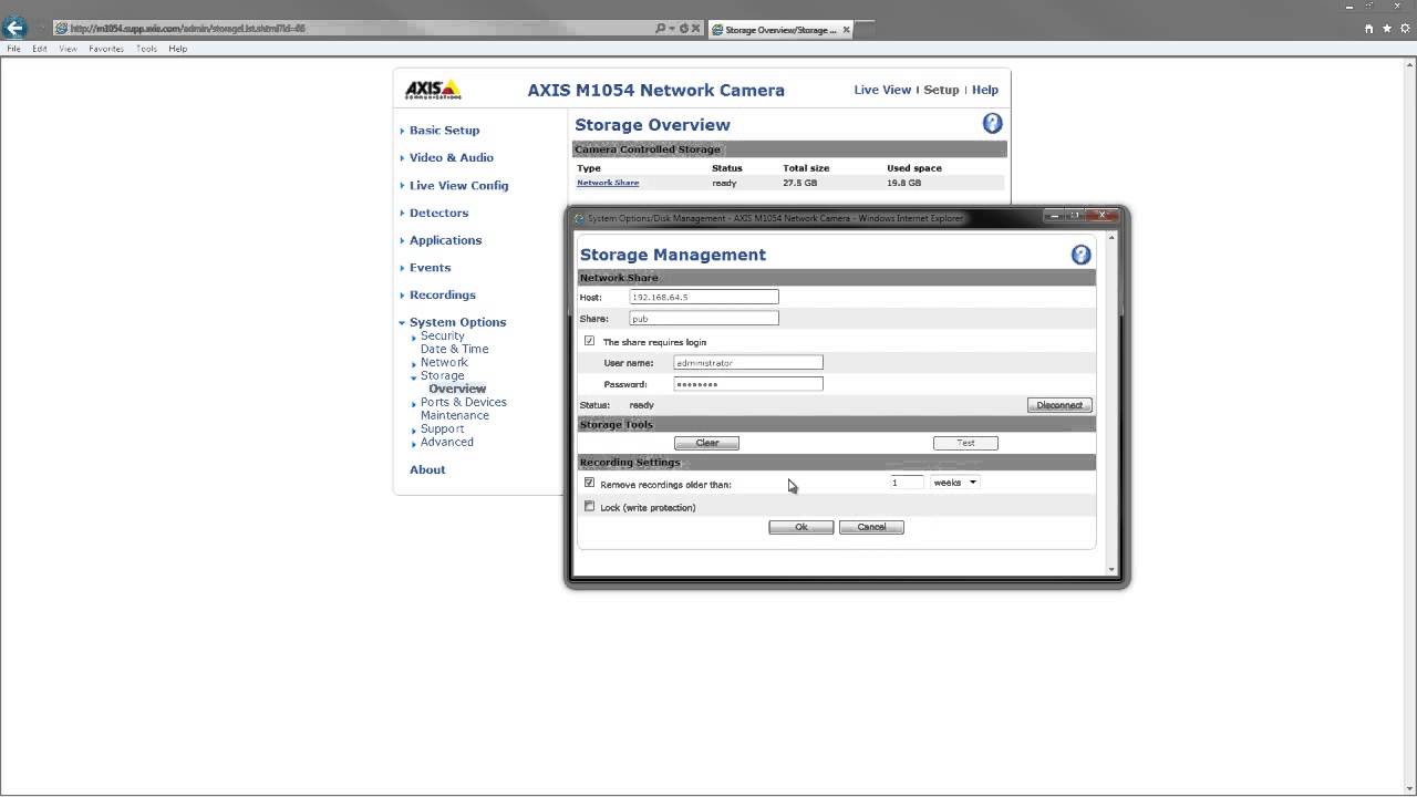 How to Setup a syslogfile on a Axis camera