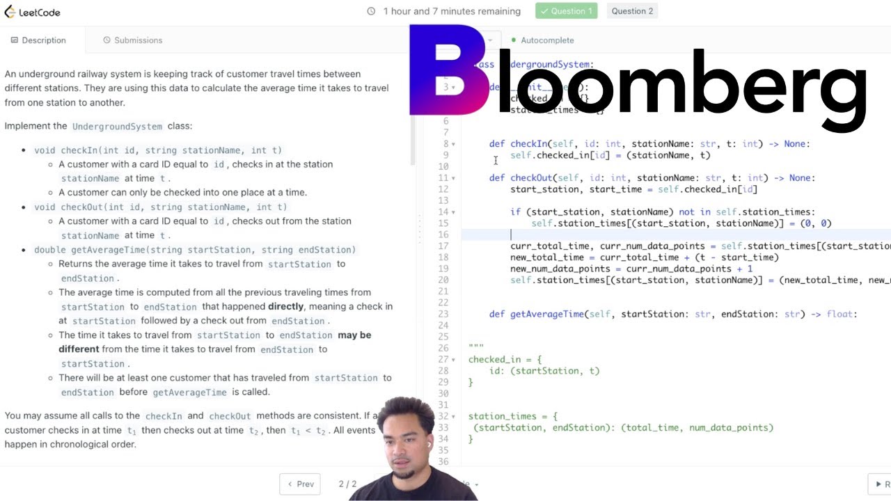 Senior Software Engineer Takes on a Bloomberg Coding Interview!