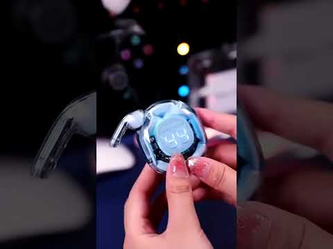Ultrapods Pro True Wireless Earbuds with Display Transparent Design, Bluetooth 5 3 Water Proof