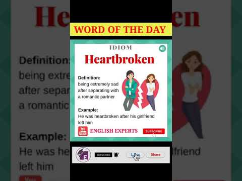 Word of the day "HEARTBROKEN" | English Vocabulary | #Englishexperts #Shorts #vocabulary #synonyms |