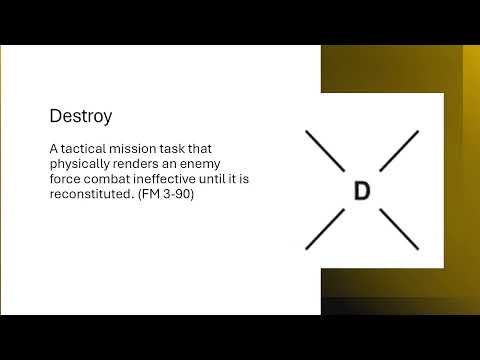 U.S. Army Tactical tasks and symbols