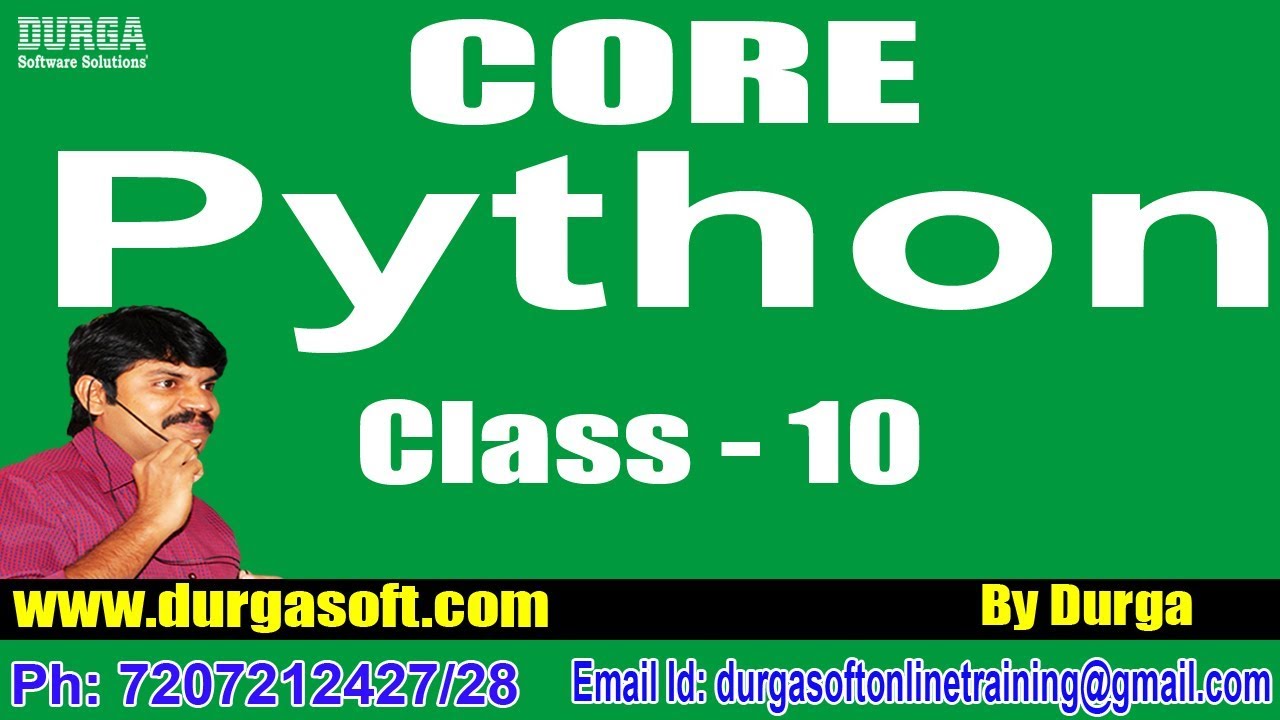 Learn Core Python Programming Tutorial Online Training by Durga Sir On 05-07-2018 @ 9PM
