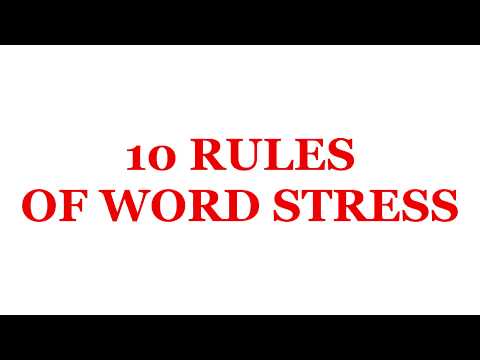 10 Rules of Word Stress in English Pronunciation