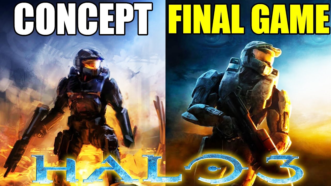 Halo 3 Concept Art vs Final Game
