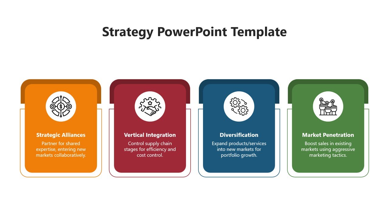 Creating a  4 Step Strategy PowerPoint Template from Scratch #slideegg
