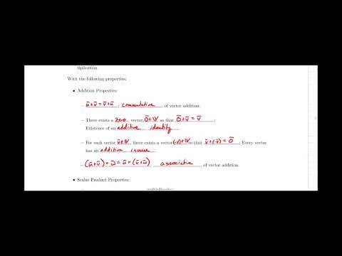 Definition of a Vector Space