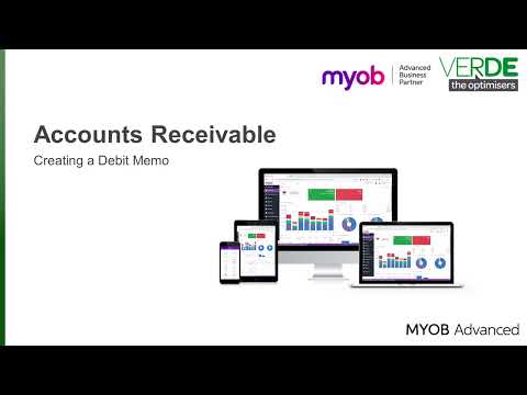 MYOB Advanced Training - Finance - Accounts Receivable - Processing a Debit Memo from a Customer