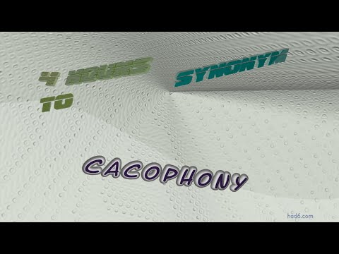 cacophony - 4 nouns meaning cacophony (sentence examples)