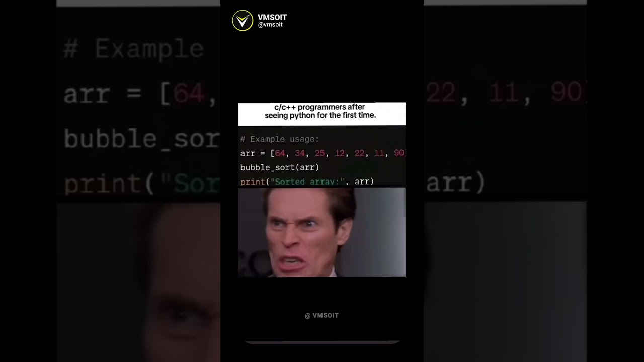 Python vs. C++ 🤔🐍🛠️ | VMSOIT. #memes #codingbat #computerscience #funny #computerprogrammer