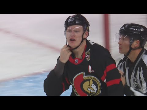 Brady Tkachuk Throws Huge Hit On Will Butcher, John Hayden Fights Tkachuk After