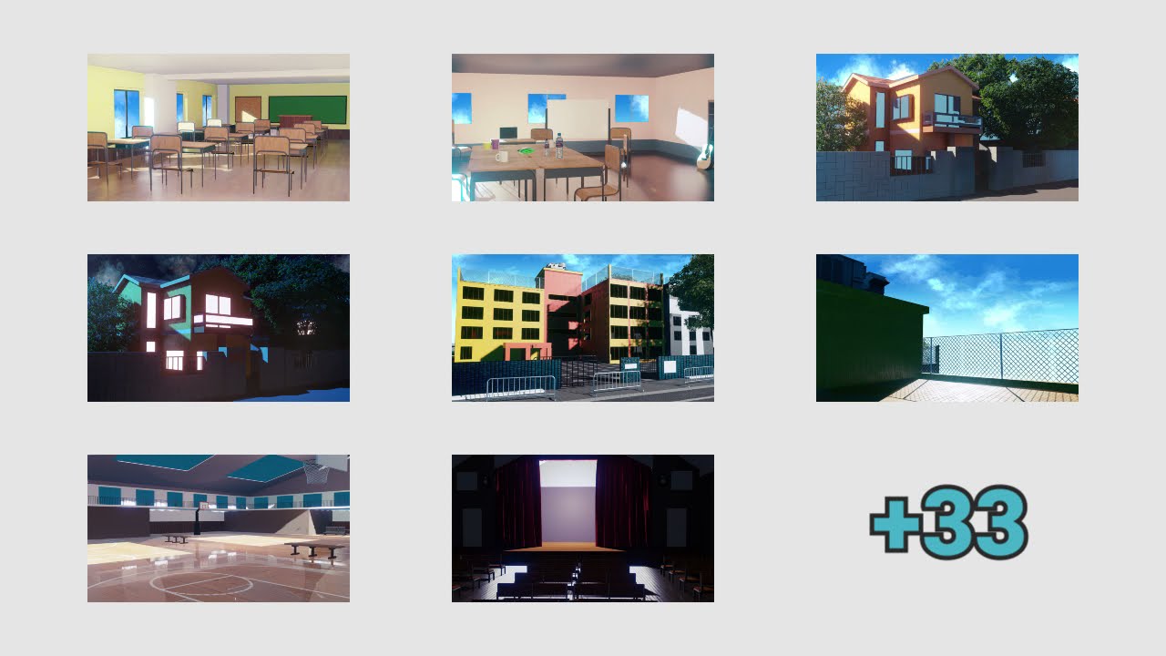 Free Visual Novel Backgrounds (Starter Pack)
