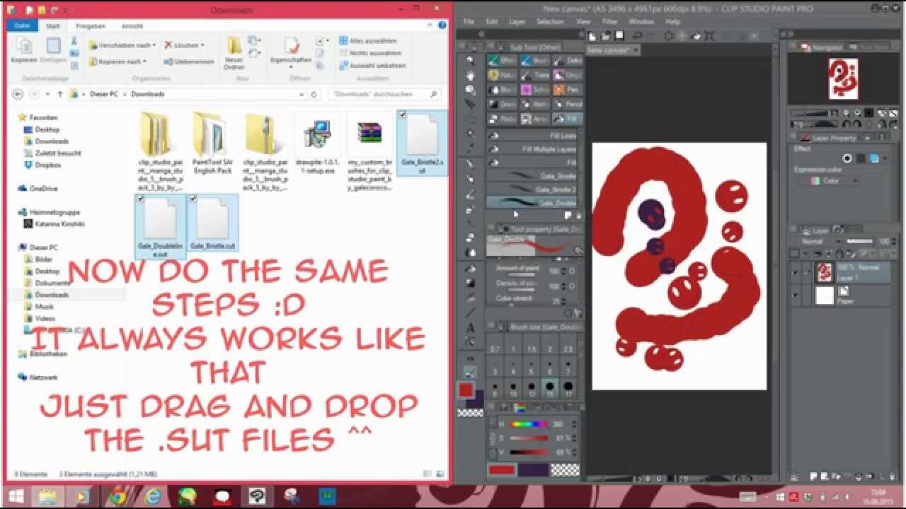 How to Download Brushes for CSP aka MS5 from Deviantart