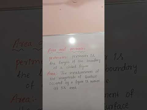 What is the difference between perimeter and Area