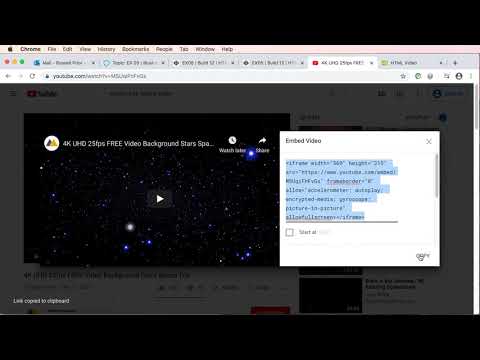 embed youtube video
