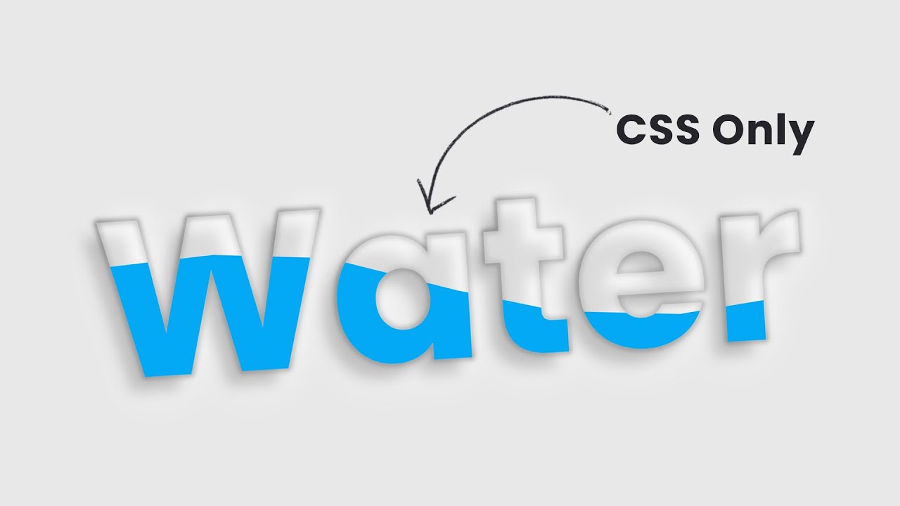 Water Wave Text Animation using Html CSS Only