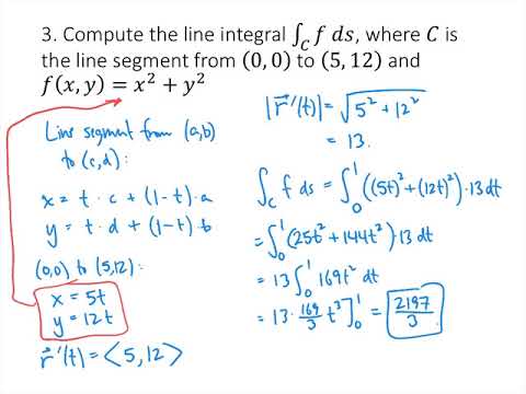 Line Integrals Practice Problems