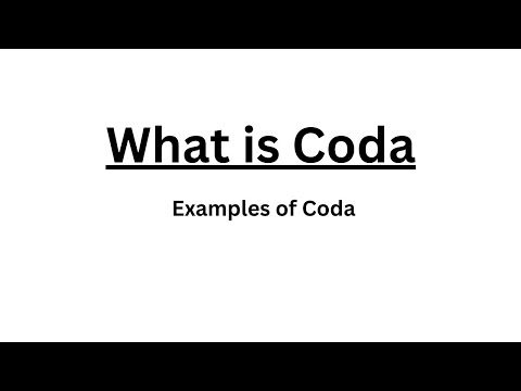 Definition of Coda | Examples of Coda