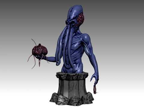 👾 Mind Flayer The Emperor de Baldur's Gate 3・Archivo STL para ・Cults