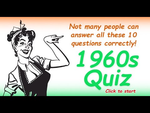1960s Quiz for experts or people who lived back then